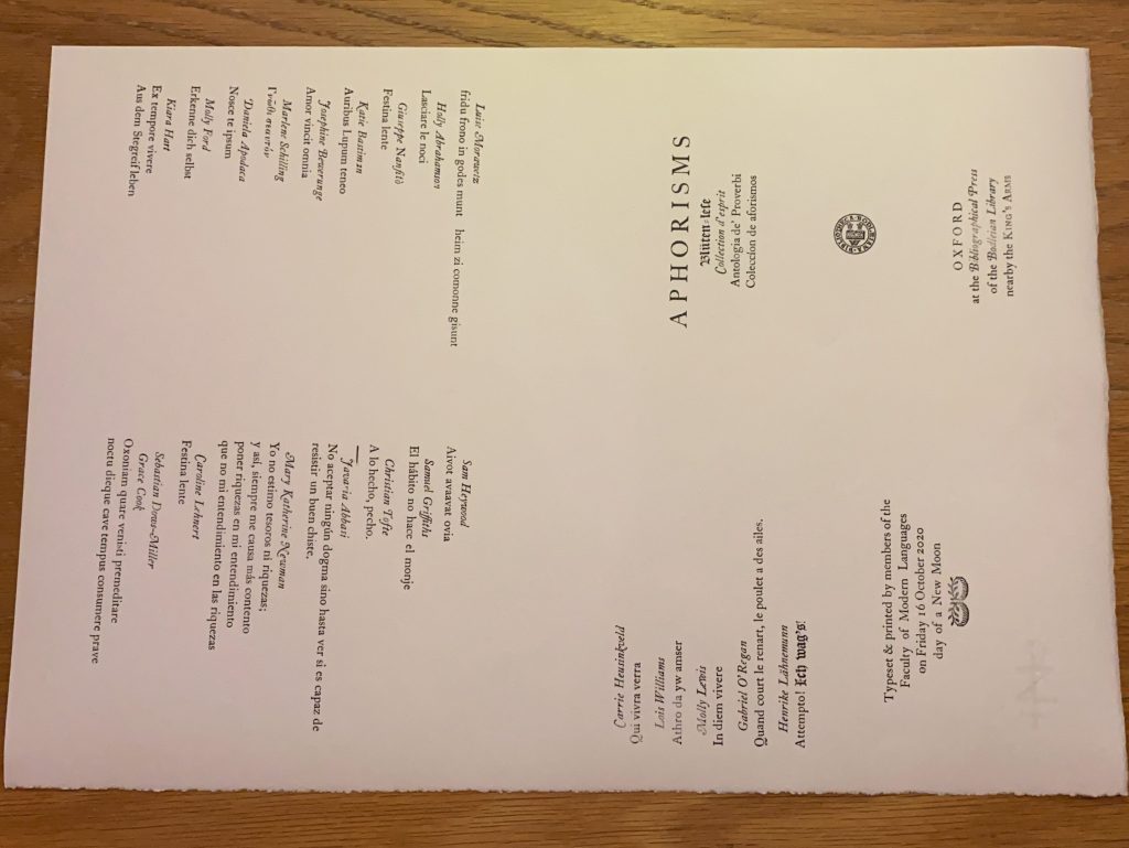 Adventures in Typesetting and Printing with Students of the History of ...