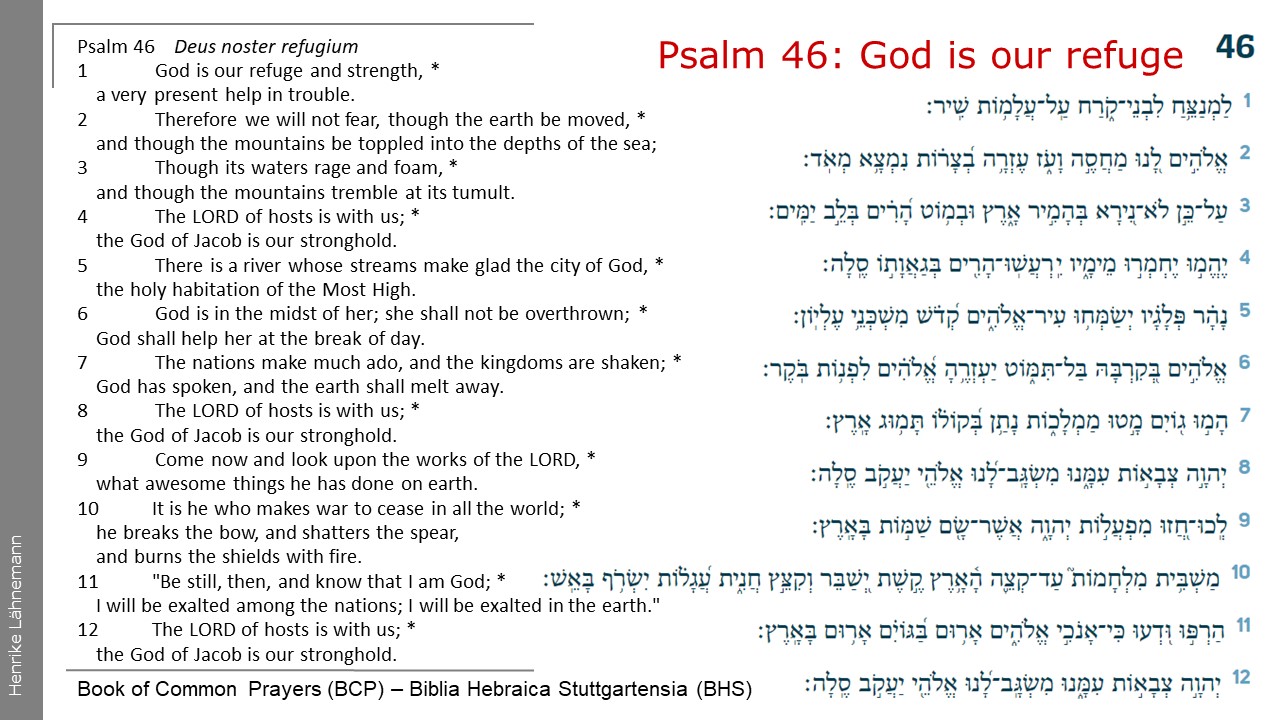 Psalm 46: Singing in Hope and Defiance – History of the Book